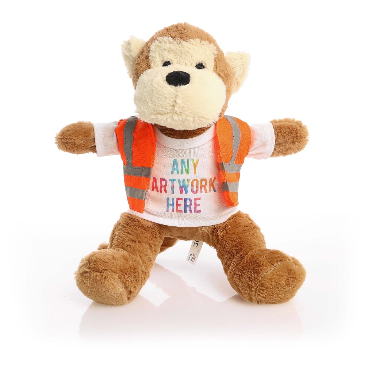 Max the Monkey Hi-Vis Soft Toy – Custom Promotional Gift